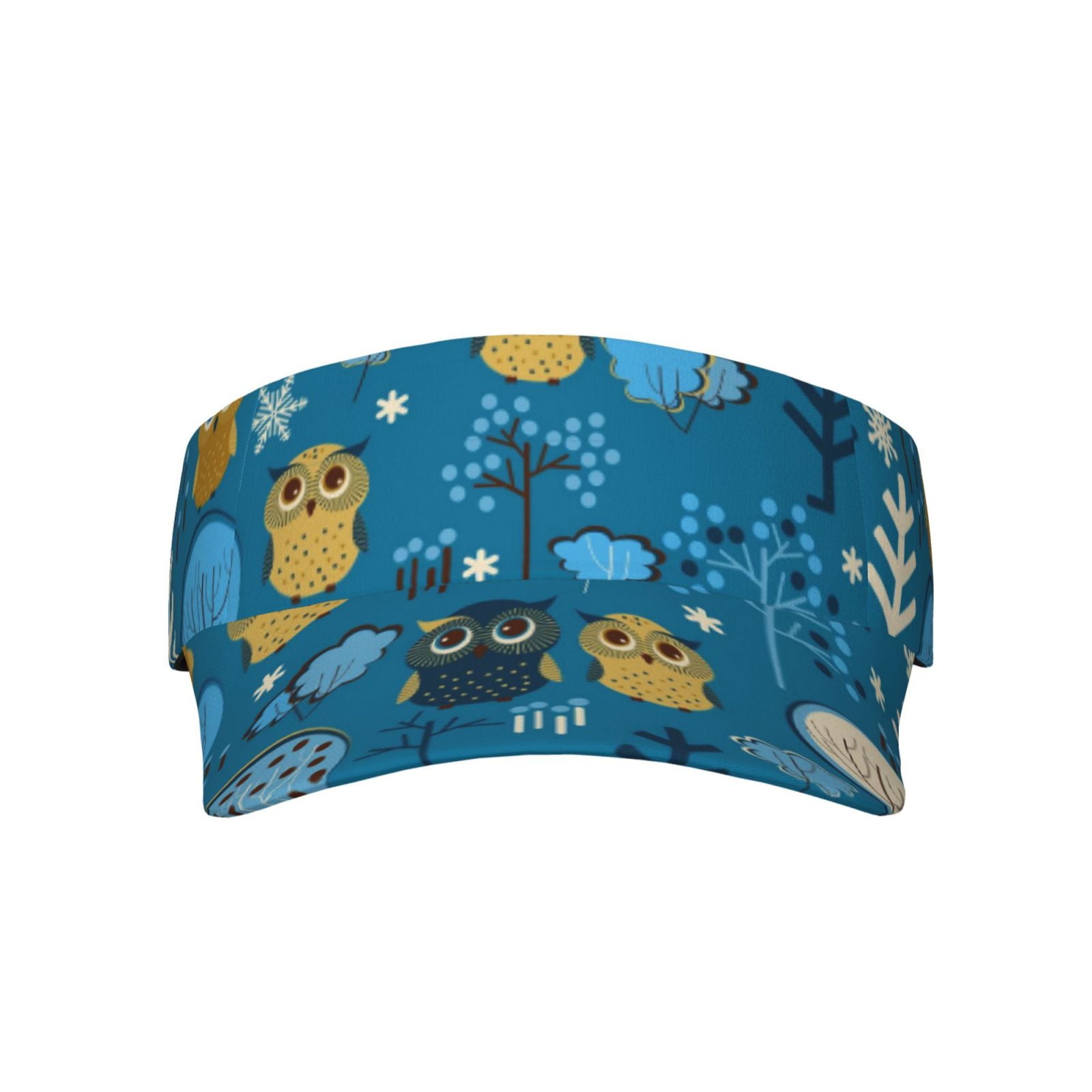 Disketp Cute Colorful Owls And Trees Sun Visors for Women Men Unisex ...
