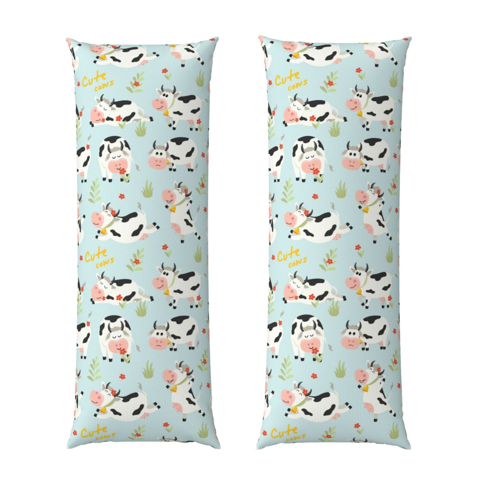 Disketp Cute Cows Print Body Pillow Cover - Super Soft 20x54 Body ...