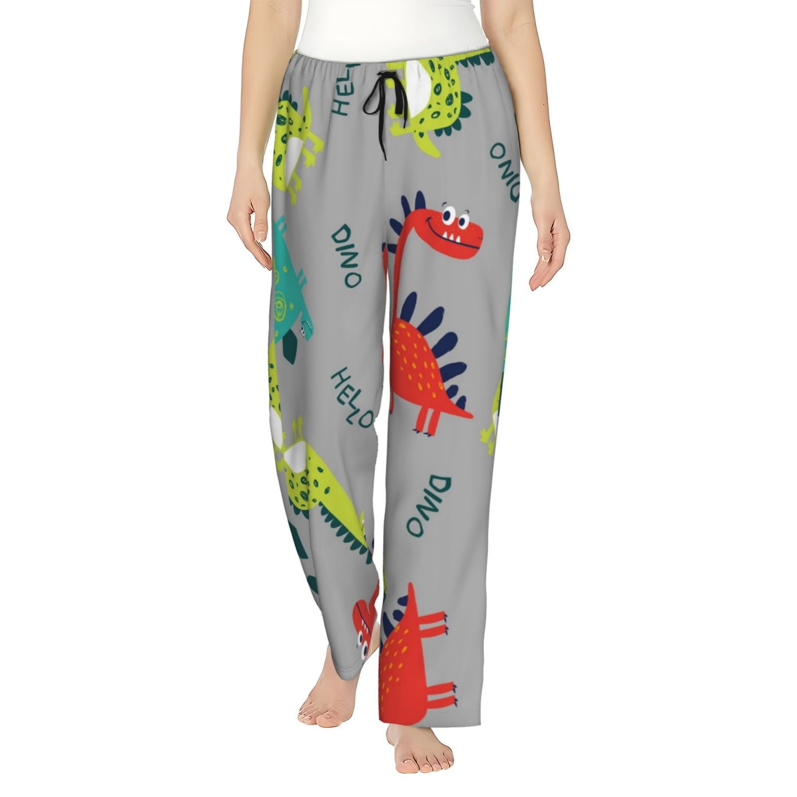 Disketp Cute Dinosaur Print Women'S Comfy Pajama Pants Casual ...
