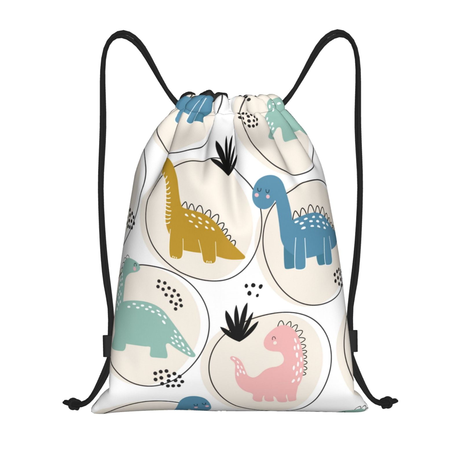 Disketp Cute Dinosaurs Drawstring Backpack Drawstring Gym Bags Draw ...