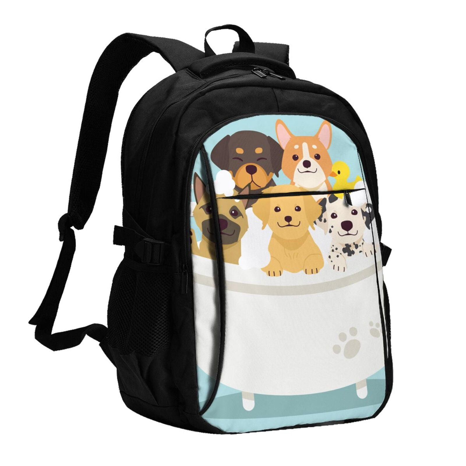 Disketp Cute Dog In Bathtub Travel Laptop Backpack, Laptops Backpack ...