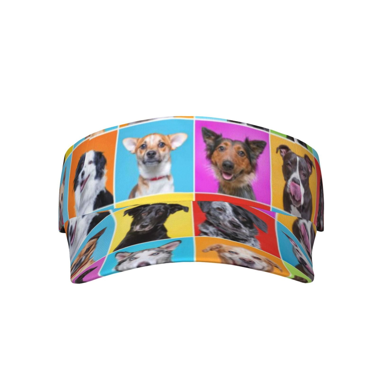 Disketp Cute Dogs Collage Sun Visors for Women Men Unisex Tennis Golf ...