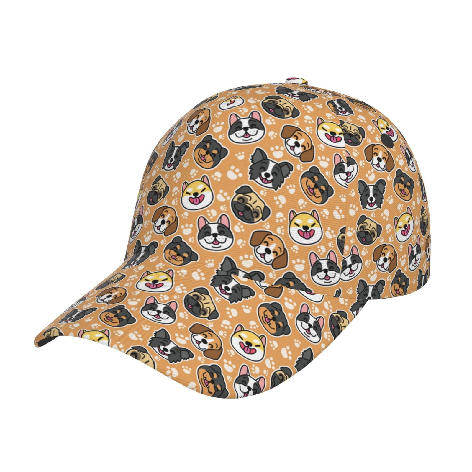 Disketp Cute Dogs Head Print Baseball Caps for Outdoor Sports Fashion ...
