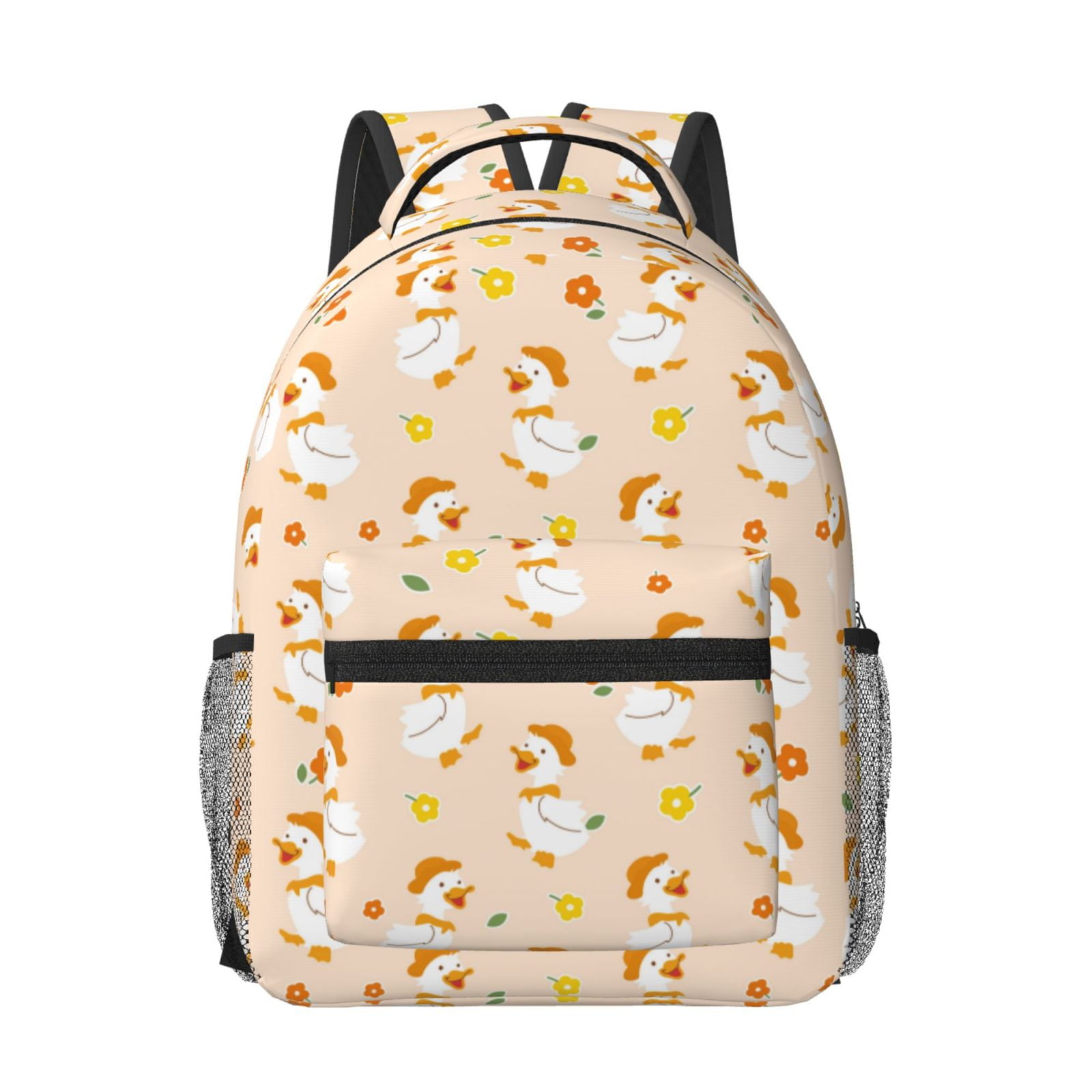 Disketp Cute Duck And Flower Backpack - Comfortable Daypack with The ...