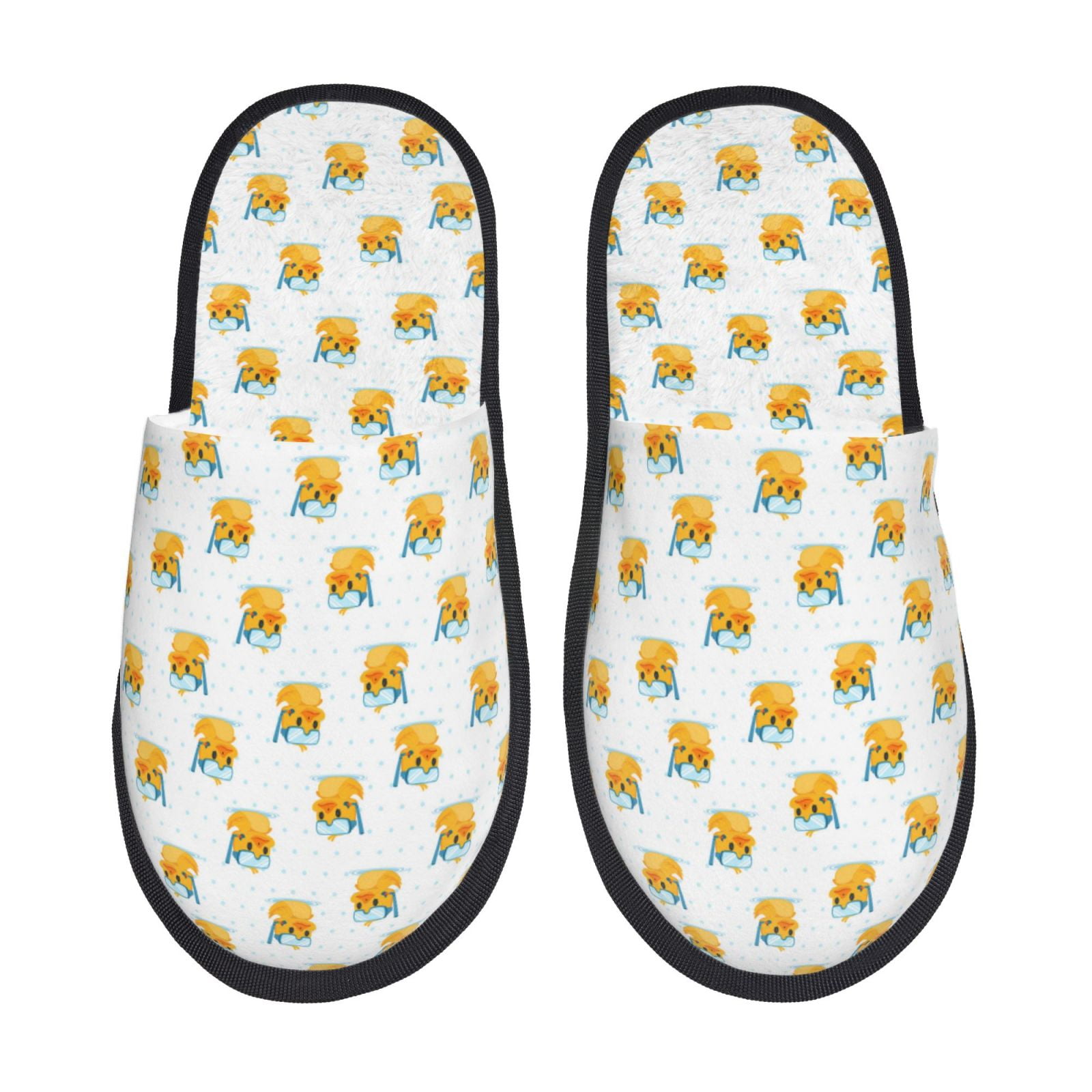 Disketp Cute Duck Diver Fuzzy House Memory Foam Slippers, Furry Fur ...