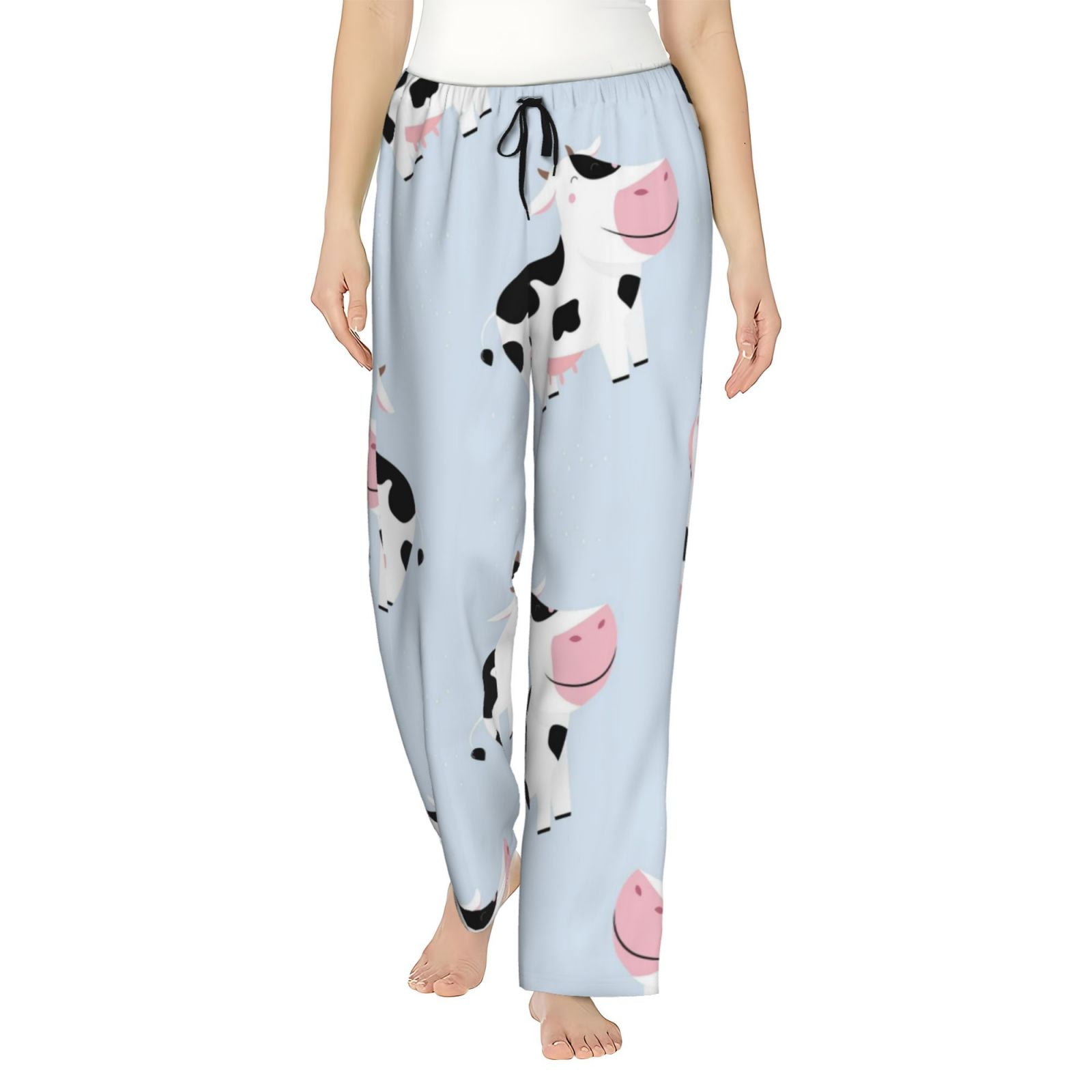 Disketp Cute Farm Cow Print Women'S Comfy Pajama Pants Casual ...