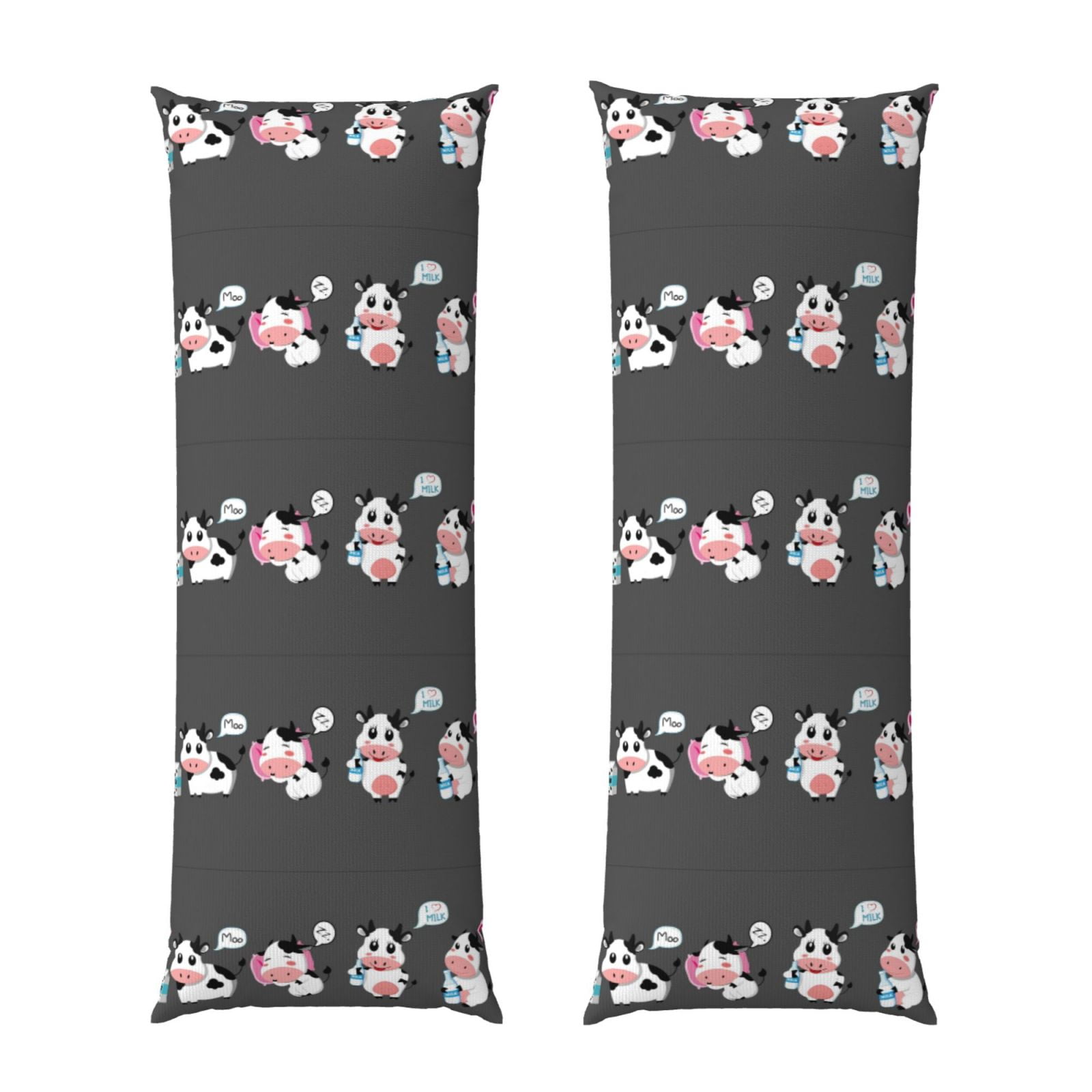Disketp Cute Farm Milk Animal Print Body Pillow Cover - Super Soft ...
