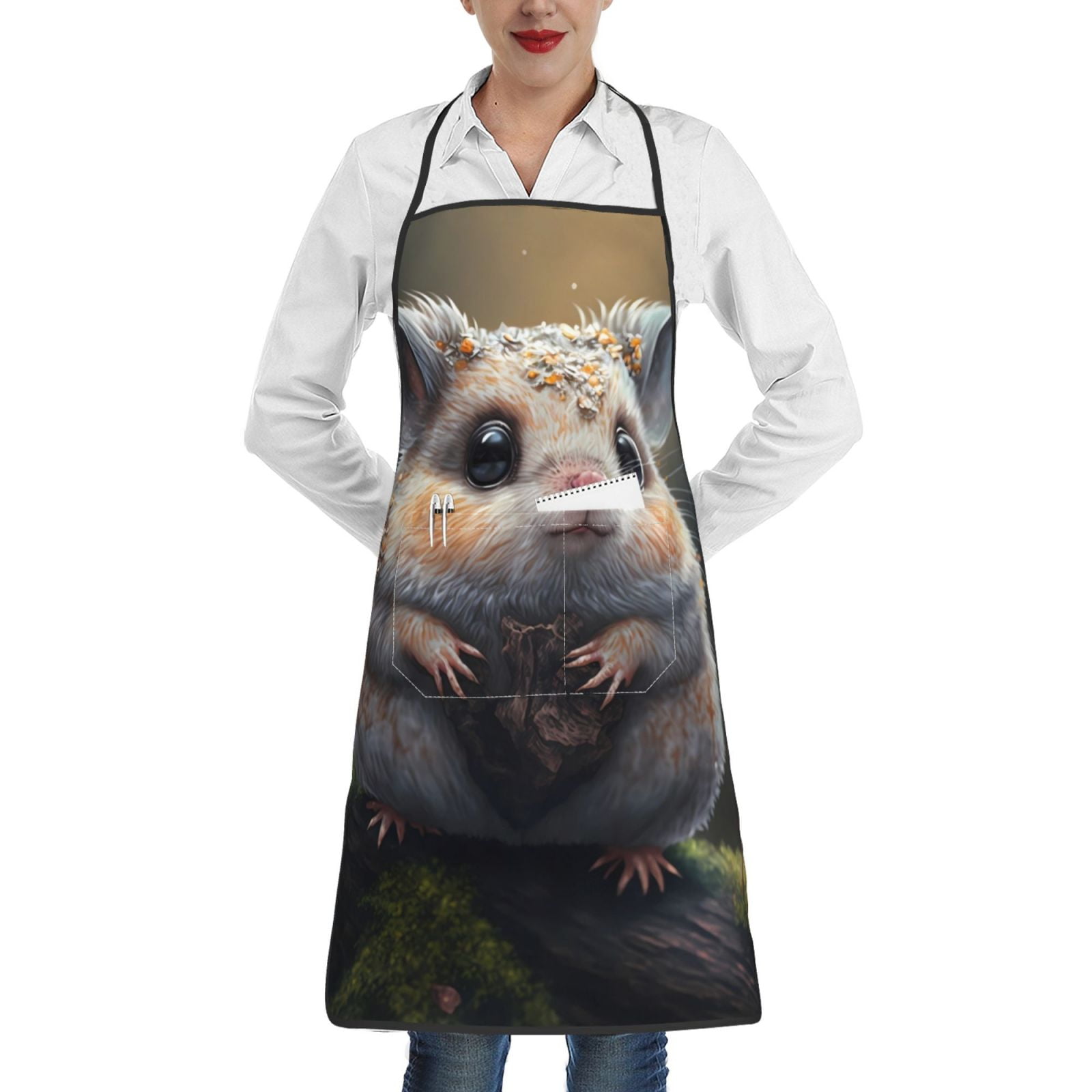 Disketp Cute Fat Ball Branch Kitchen Apron with adjustable Aprons for ...