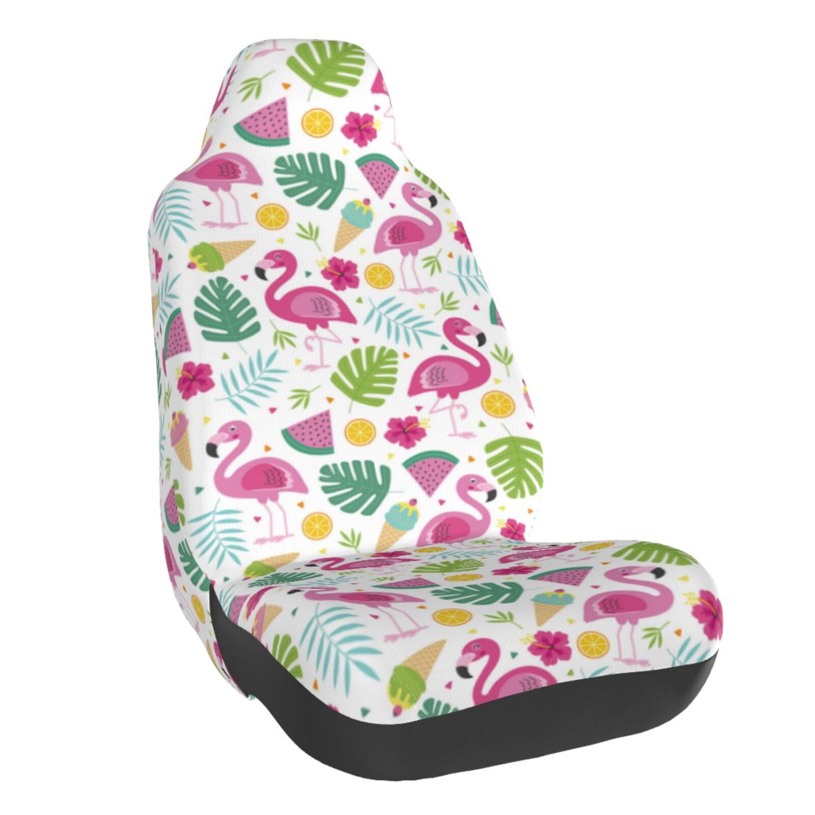 Disketp Cute Flamingo Car Seat Covers Universal Front Seat Coves for ...