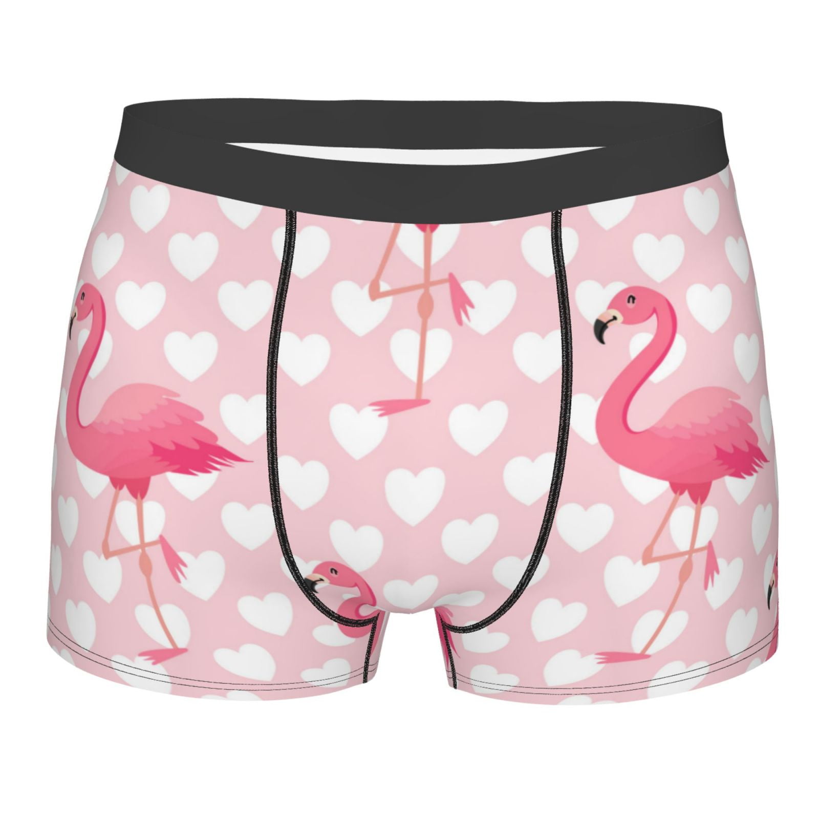 Disketp Cute Flamingo With Heart Men'S Boxer Briefs,Soft And Breathable ...