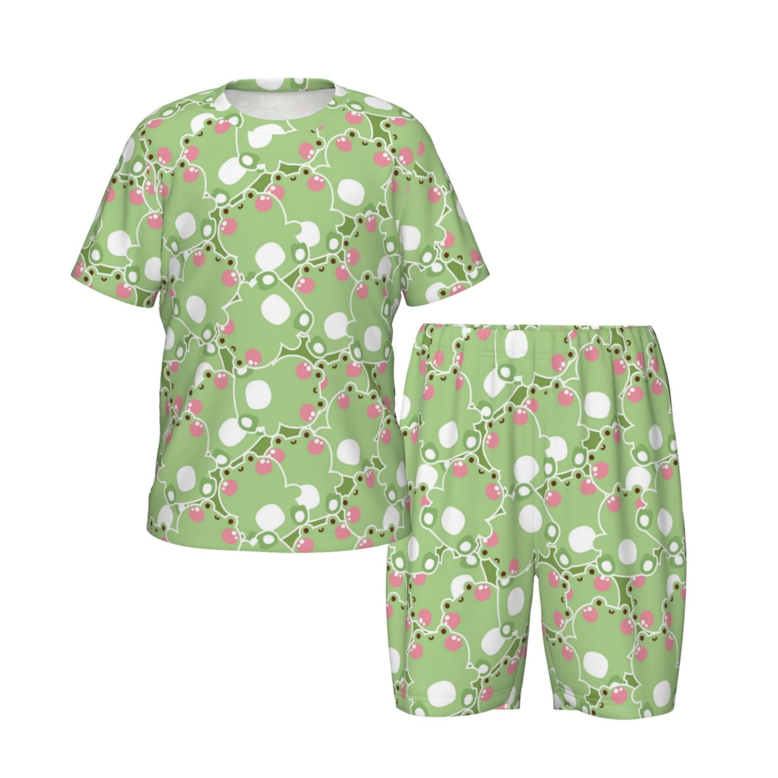 Disketp Cute Frog2 for Kids Short Sleeve Pajamas Kids Summer Pjs ...