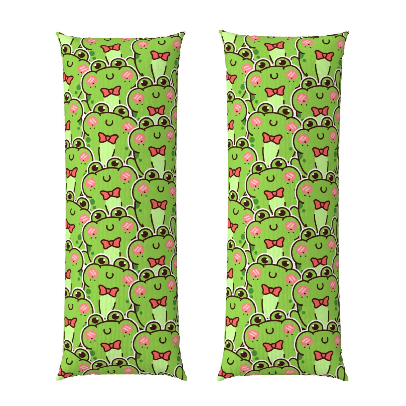 Disketp Cute Green Frog Print Body Pillow Cover - Super Soft 20x54 Body ...
