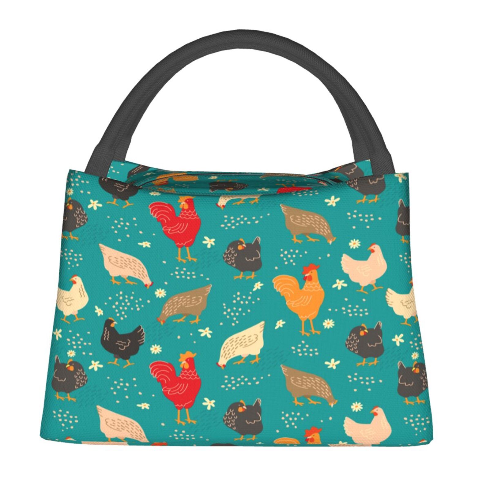 Disketp Cute Hens And Rooster Insulated Bags, Insulated Cooler Bag ...