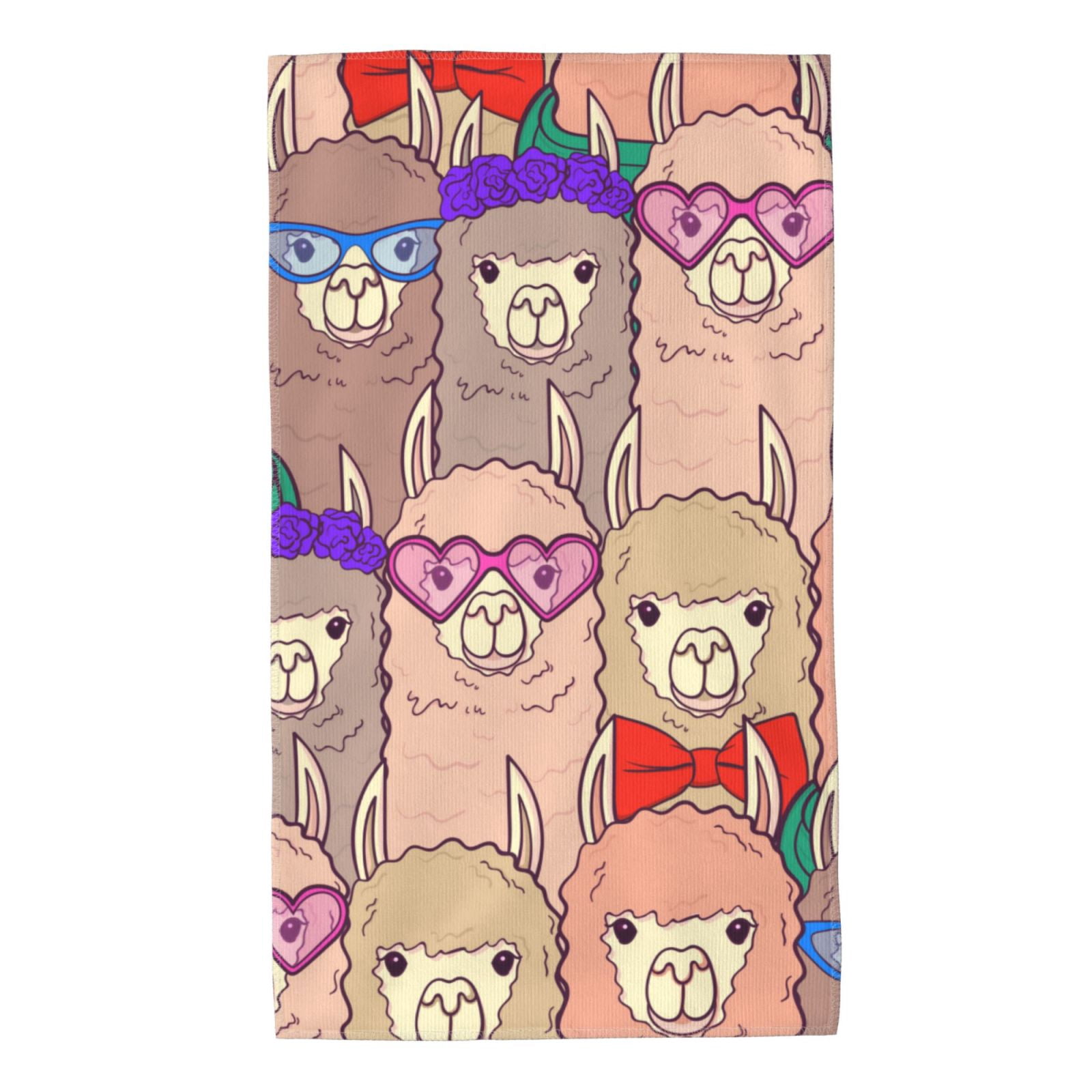 Disketp Cute Lamas Print Bathroom Towels,Cotton Towel,Soft Towels For ...