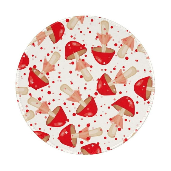 Disketp Cute Mushroom Small Mouse Pad 7.9x7.9 Inches,Washable Round ...