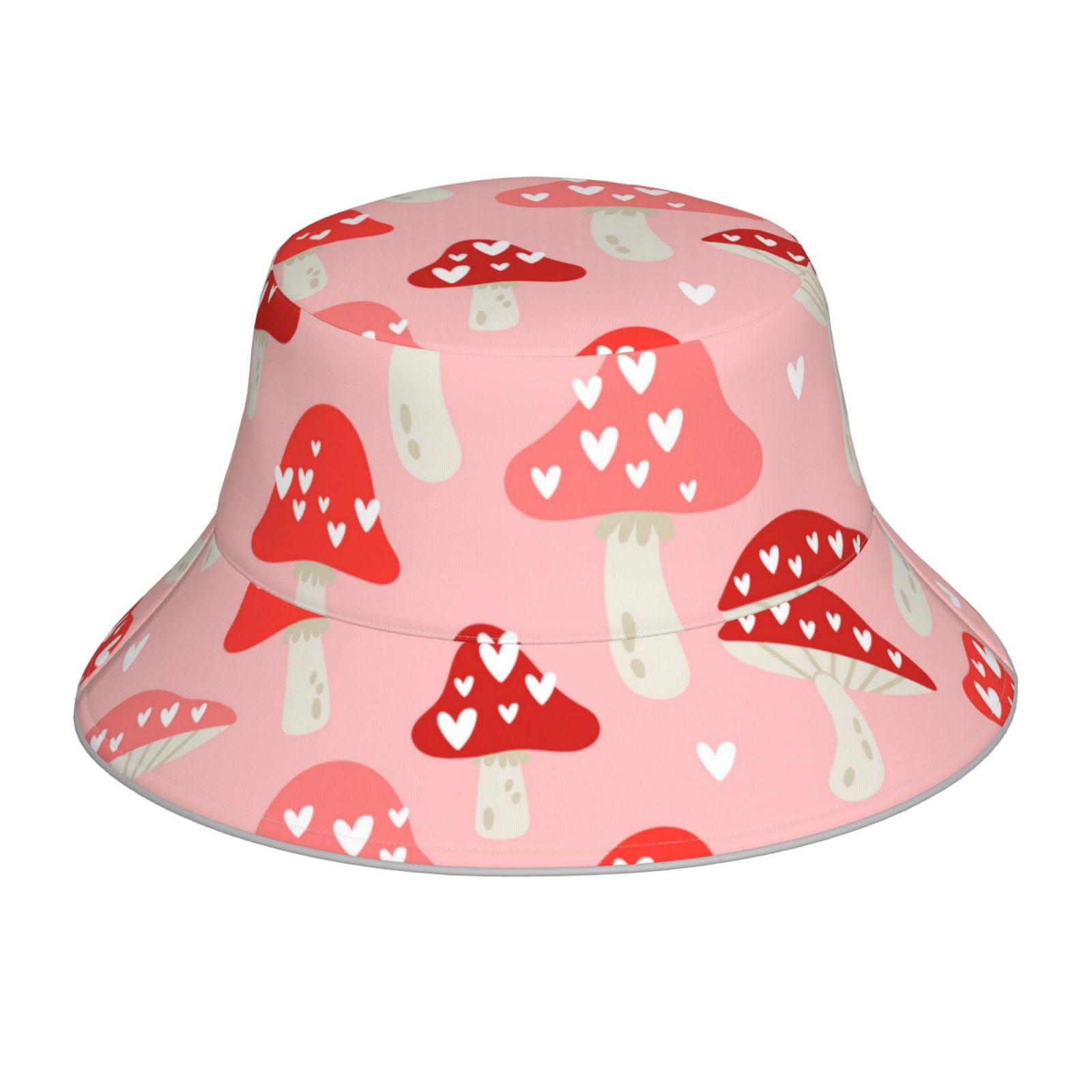 Disketp Cute Mushroom1 Print Reflective Bucket Hat Beach Hat Summer ...