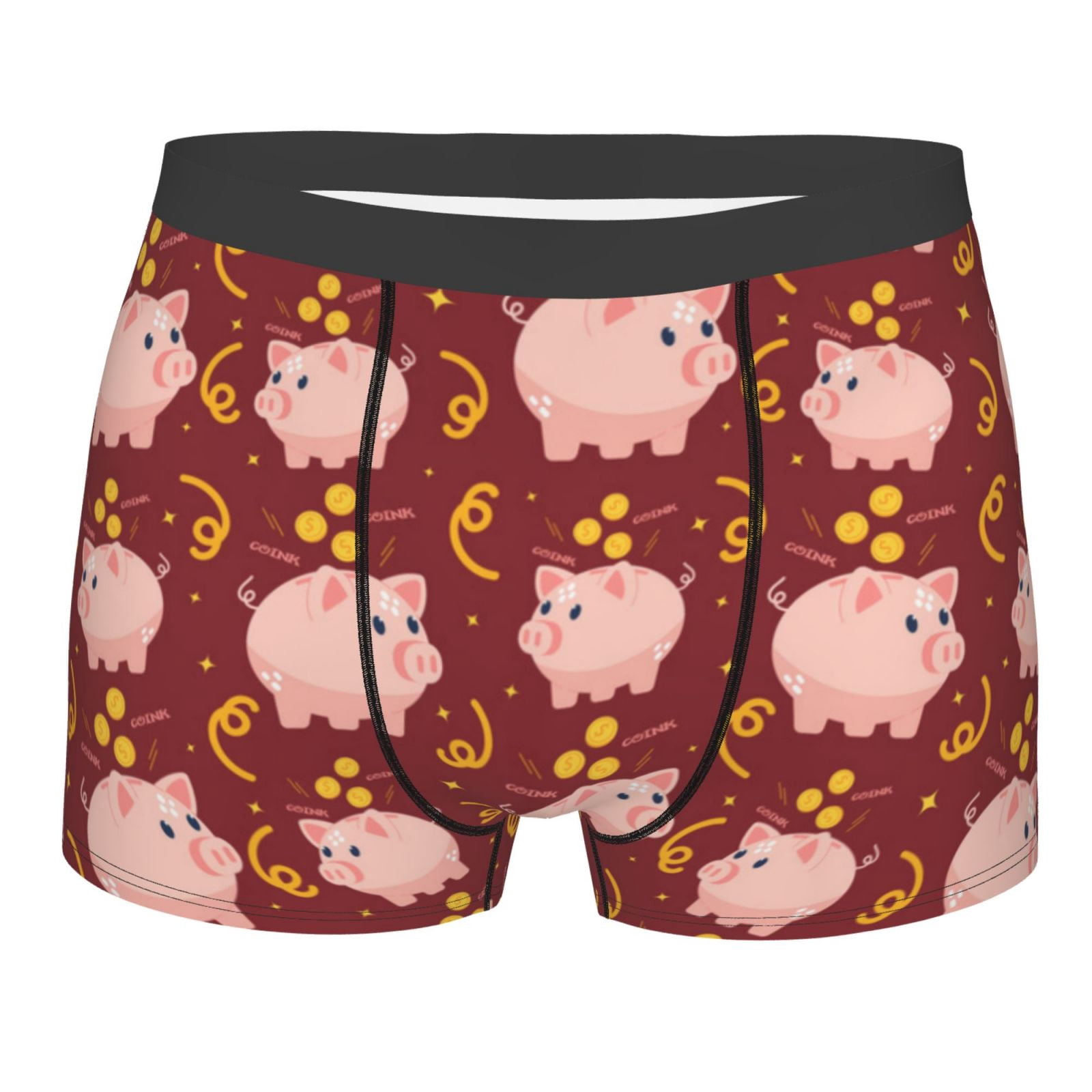 Disketp Cute Pig With Coins Men'S Boxer Briefs,Soft And Breathable ...