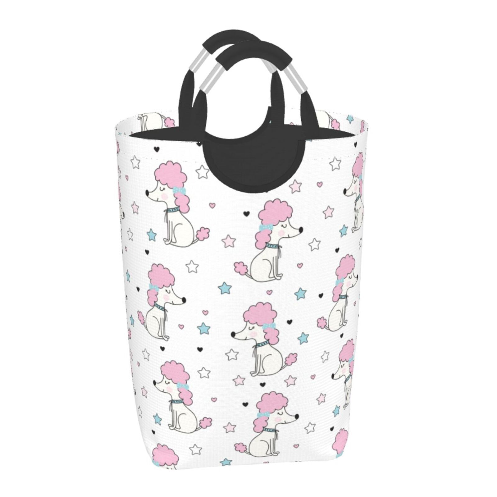 Disketp Cute Poodle Dog Square Laundry Bag Large Collapsible Dirty ...