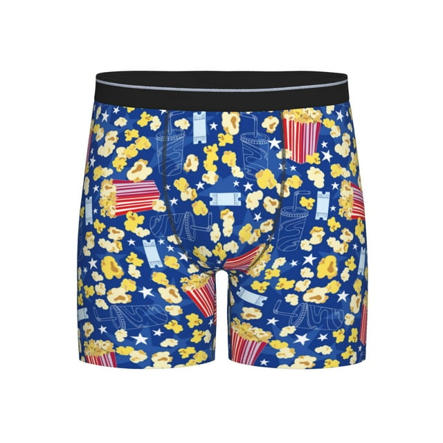 Disketp Cute Popcorn Men's Boxer Briefs Men’s Underwear Boxer Briefs ...