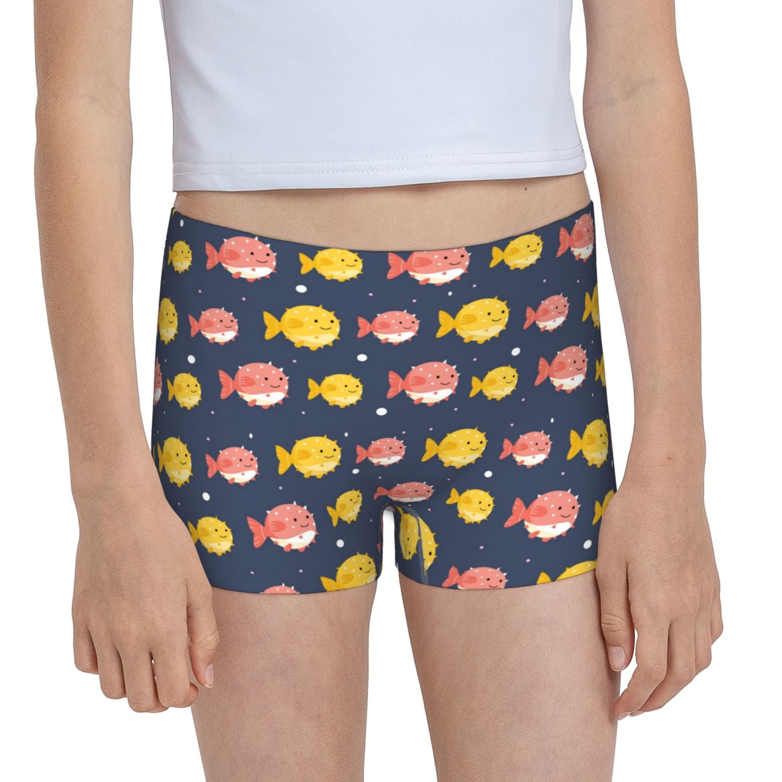 Disketp Cute Puffer Fish Girls Cotton Underwear Soft Shorts Kids Boxer ...