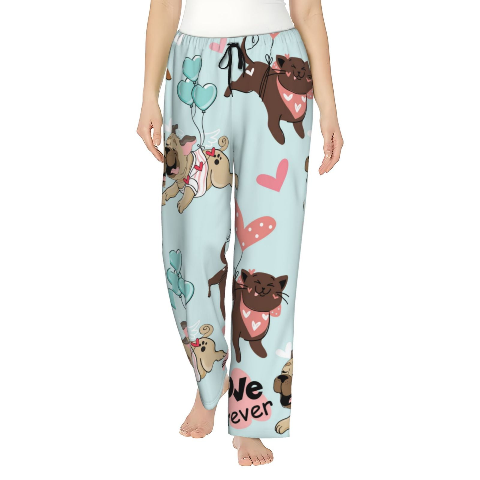 Disketp Cute Pug Dogs Print Women'S Comfy Pajama Pants Casual ...