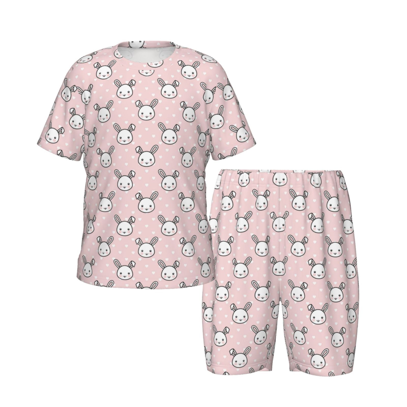 Disketp Cute Rabbit for Kids Short Sleeve Pajamas Kids Summer Pjs ...