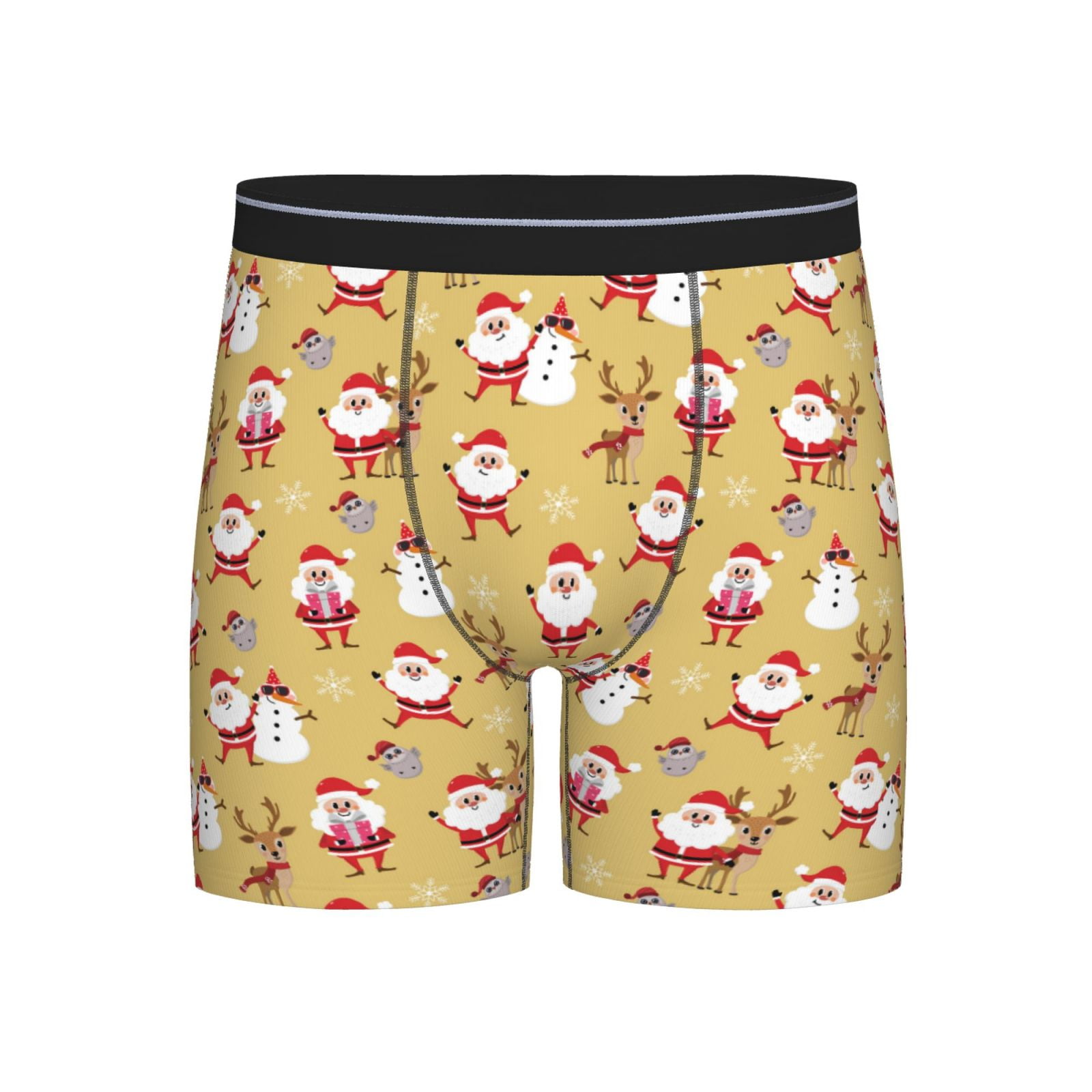 Disketp Cute Santa and Reindeer Men's Boxer Briefs Men’s Underwear ...
