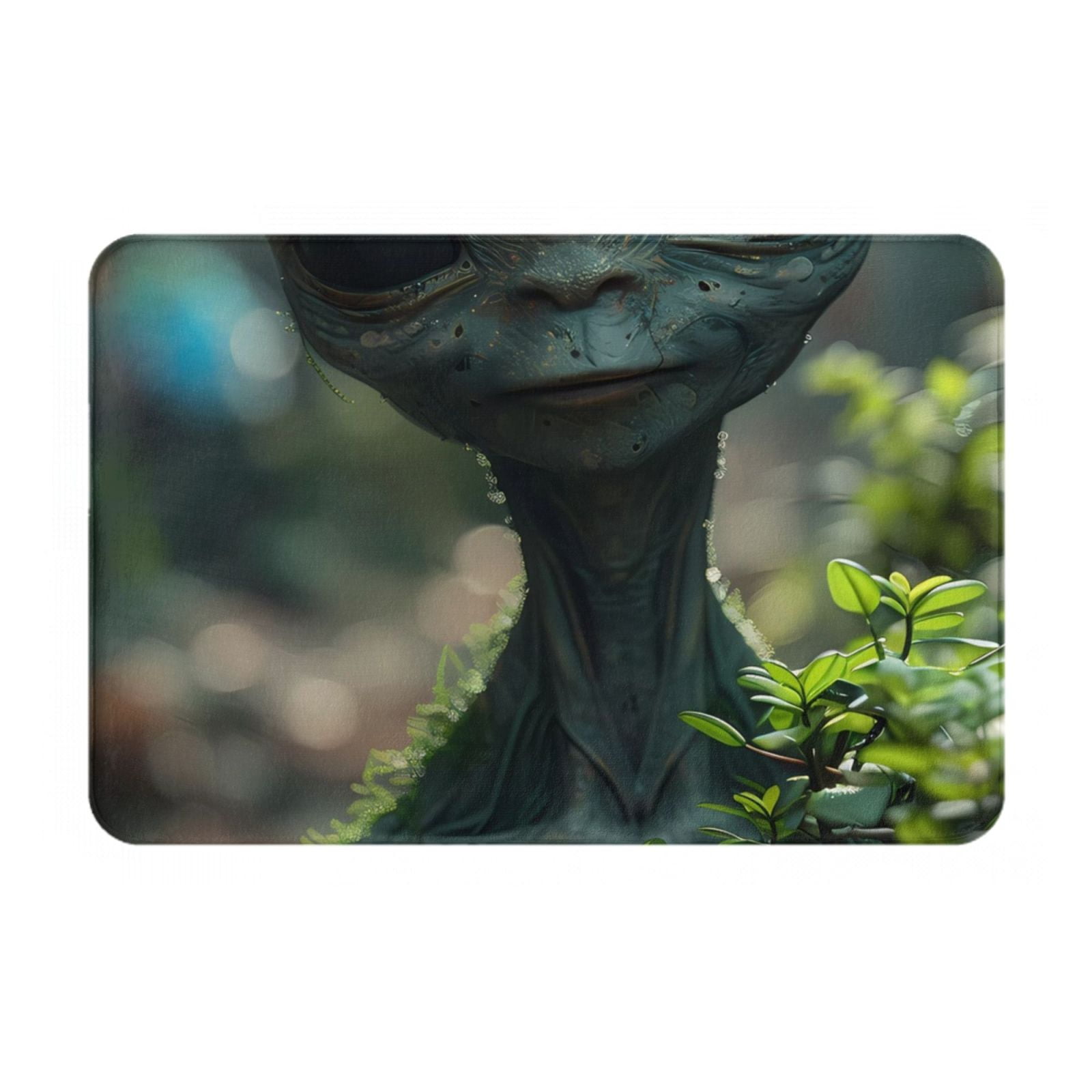 Disketp Cute Saucerman With Big Eyes Mat for Front Door Outside ...