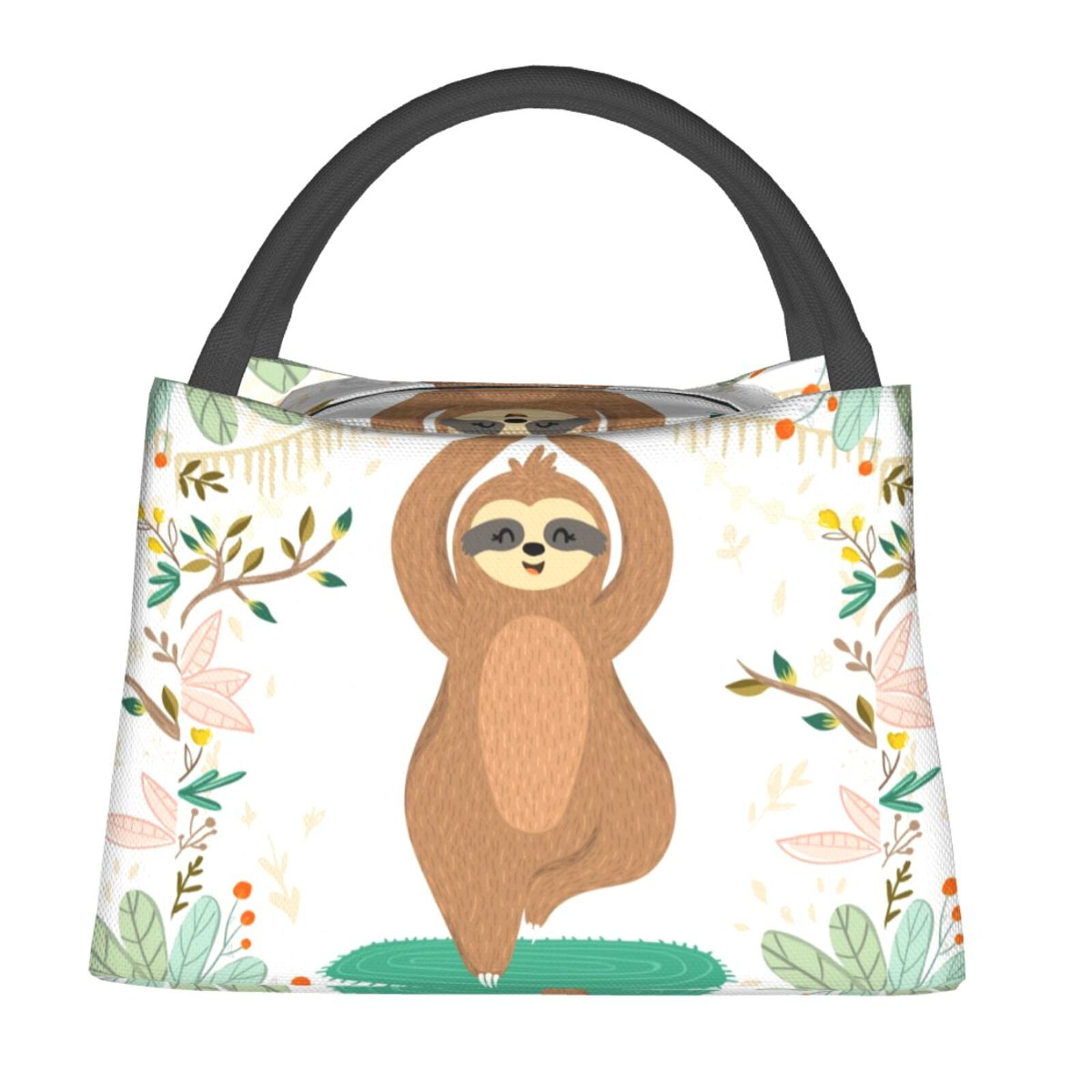 Disketp Cute Sloth In Yoga Pose Tree Insulated Bags, Insulated Cooler ...