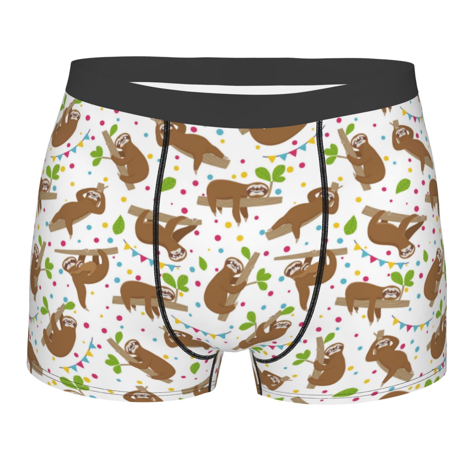 Disketp Cute Sloth Men's Boxer Briefs,Soft and Breathable Cotton ...
