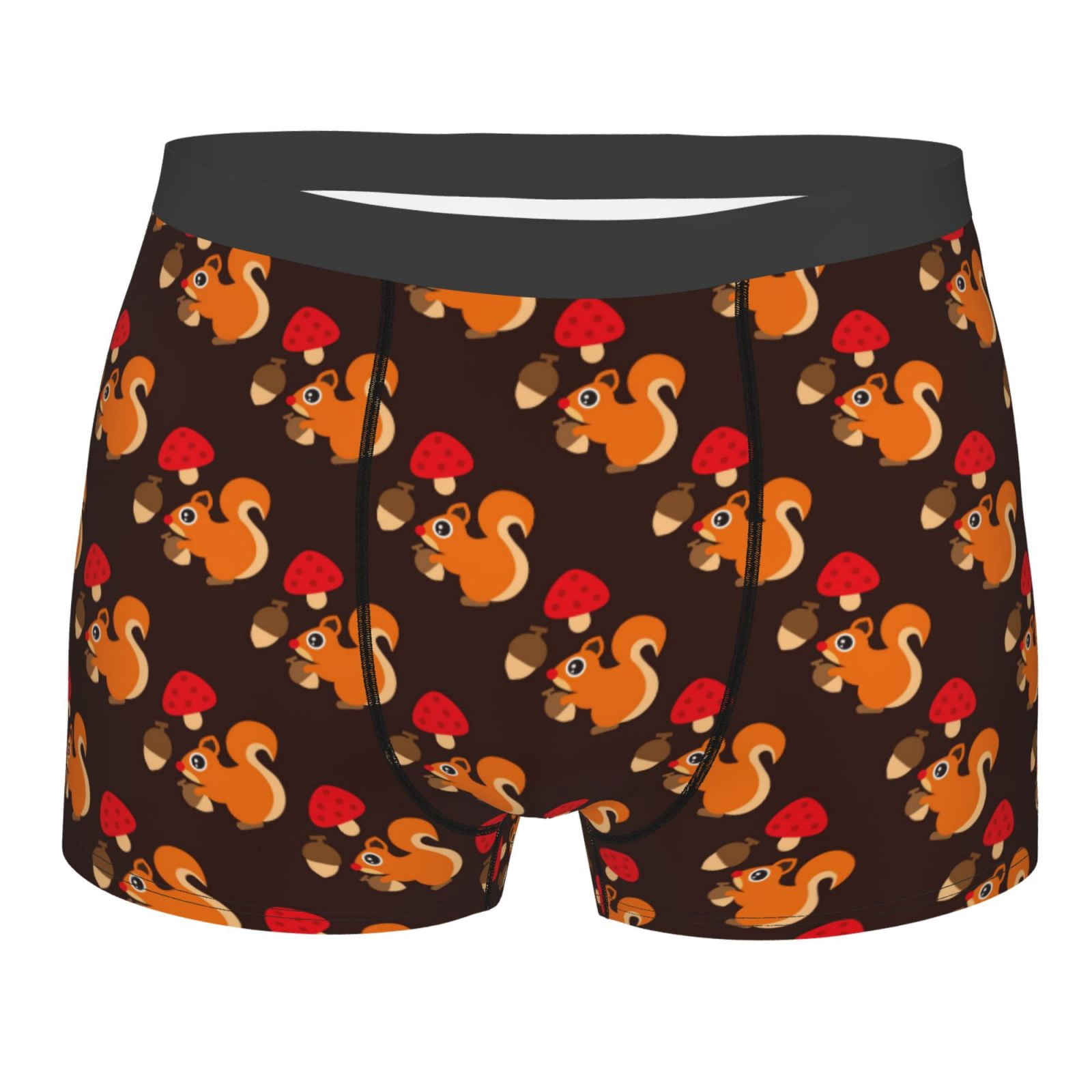 Disketp Cute Squirrel Men's Boxer Briefs,Soft and Breathable Cotton ...