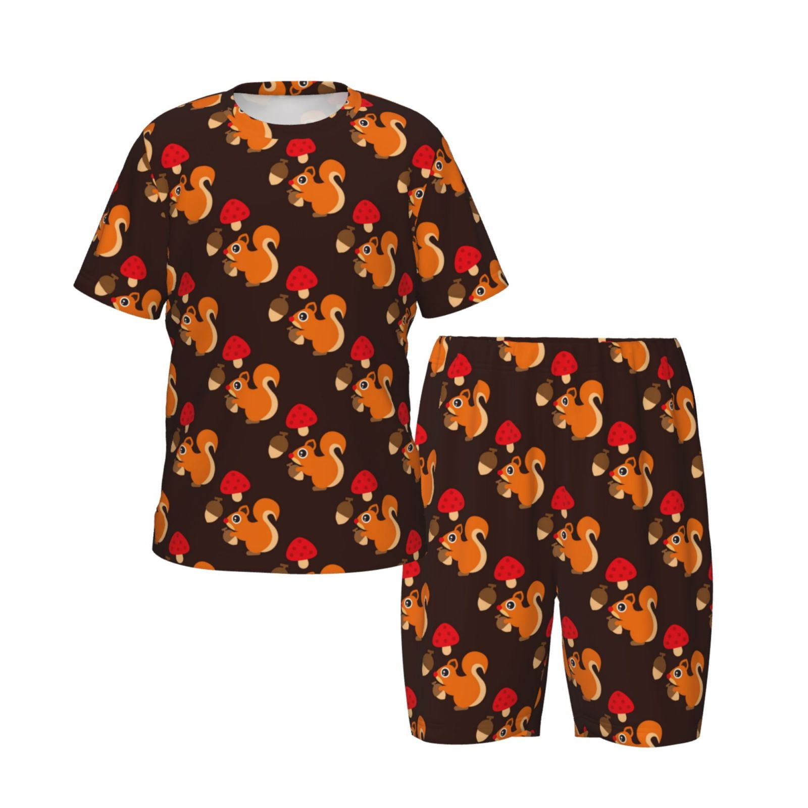 Disketp Cute Squirrel for Kids Short Sleeve Pajamas Kids Summer Pjs ...