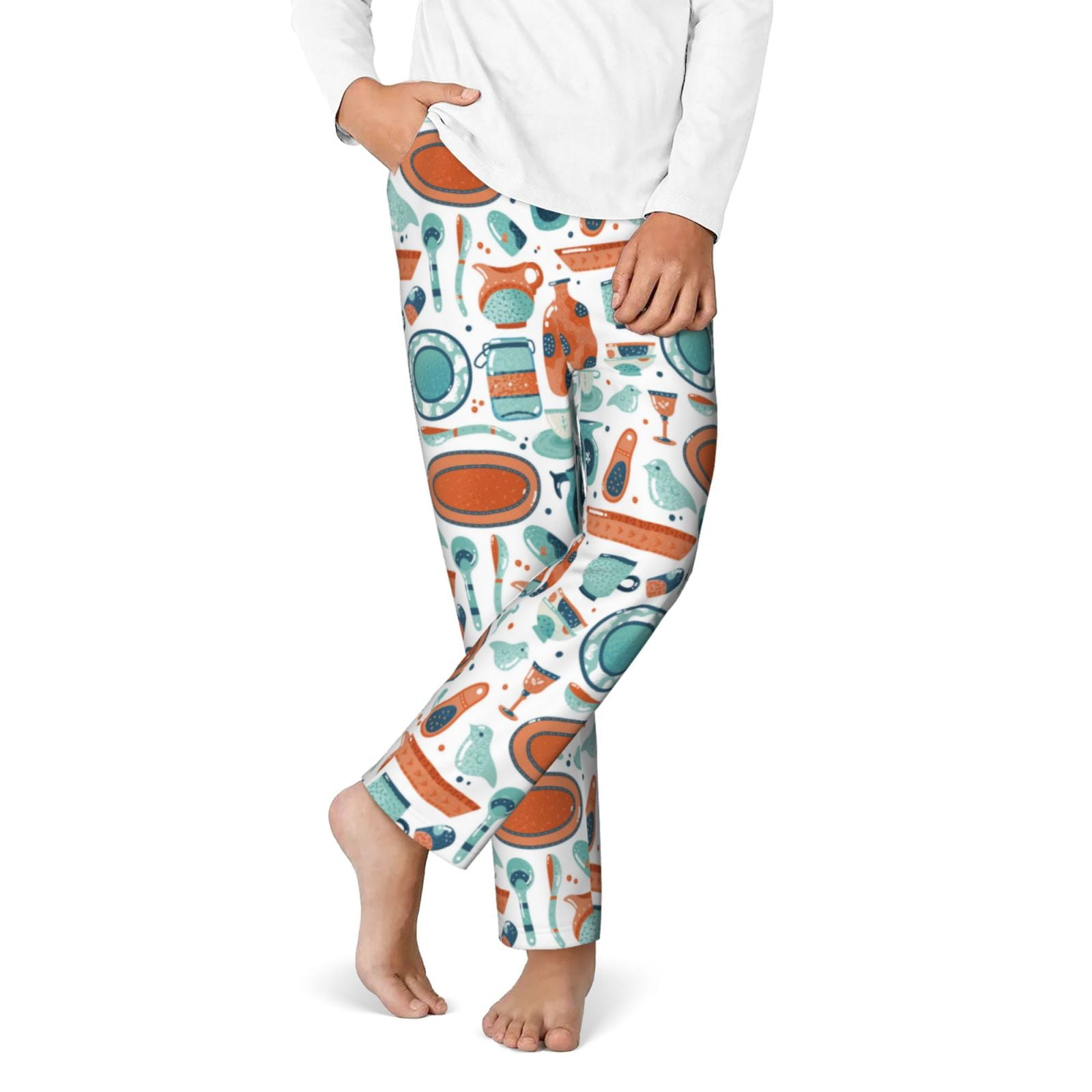 Disketp Cute Tableware for Teenagers' Pajama Pants ,Lounge Pants Teen ...
