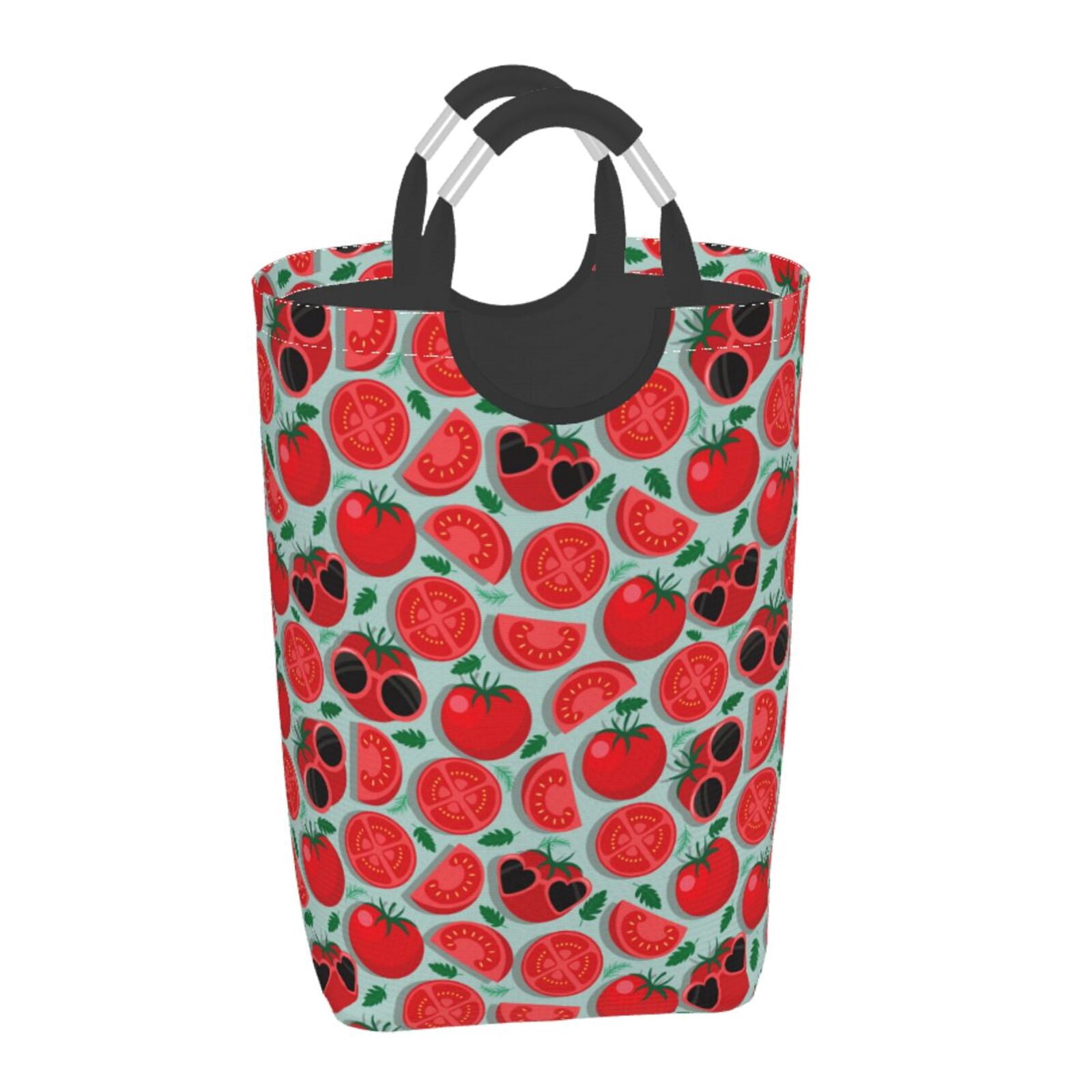 Disketp Cute Tomato Square Laundry Bag Large Collapsible Dirty Clothes ...