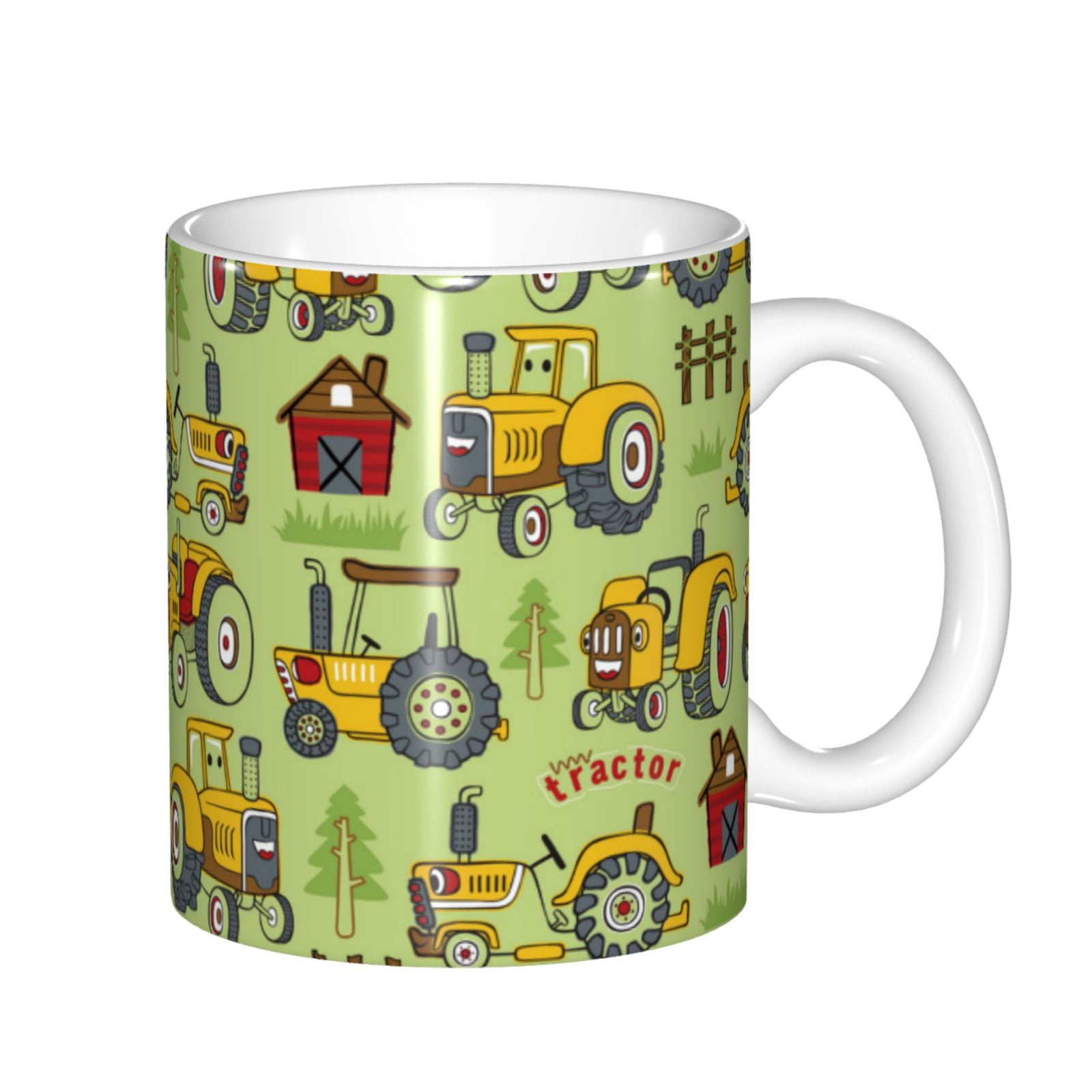 Disketp Cute Tractor Large Coffee Mug with Handle Tea Cup Novelty ...