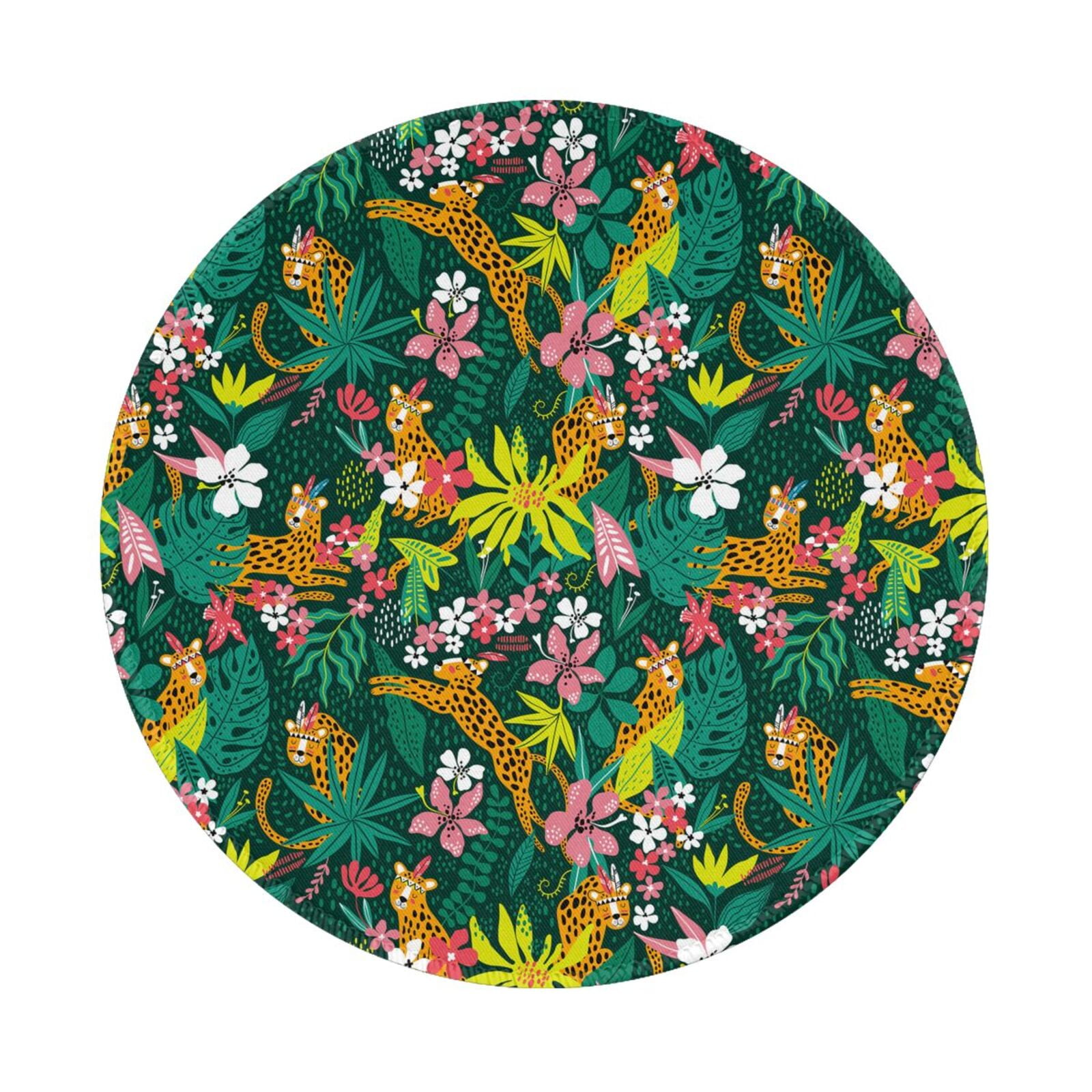 Disketp Cute Tribal Leopards Small Mouse Pad 7.9x7.9 Inches,Washable ...