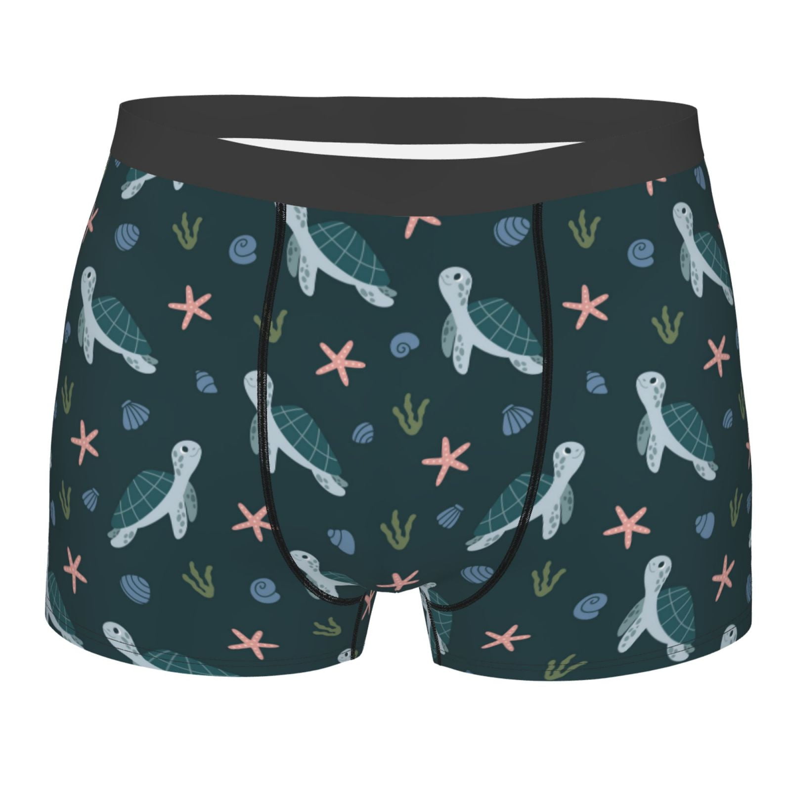 Disketp Cute Turtle Men's Boxer Briefs,Soft and Breathable Cotton ...