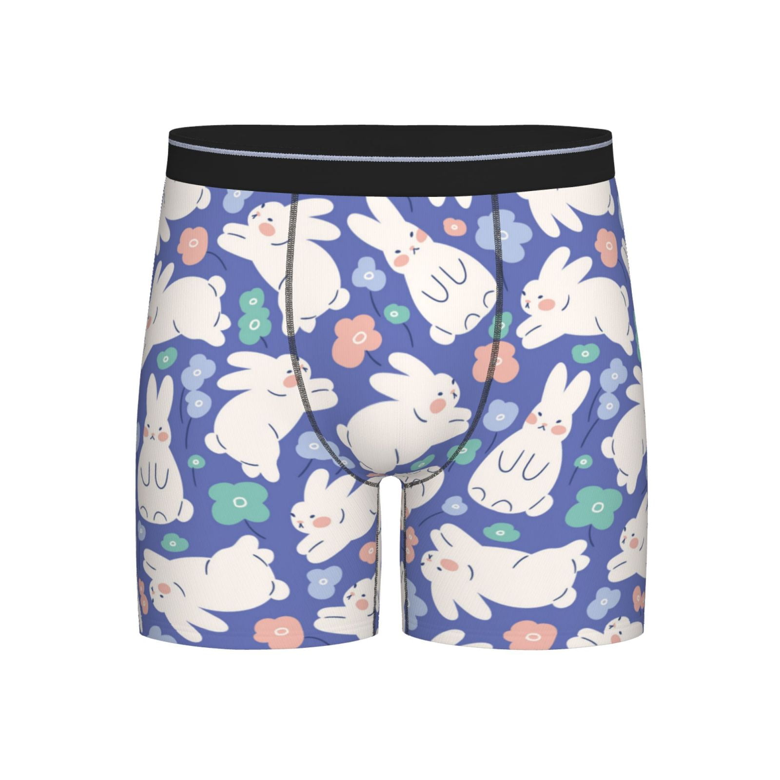 Disketp Cute White Rabbit Men's Boxer Briefs Men’s Underwear Boxer ...