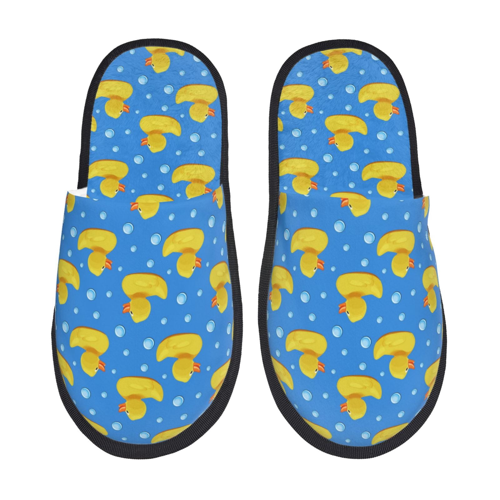 Disketp Cute Yellow Rubber Ducks Fuzzy House Memory Foam Slippers ...