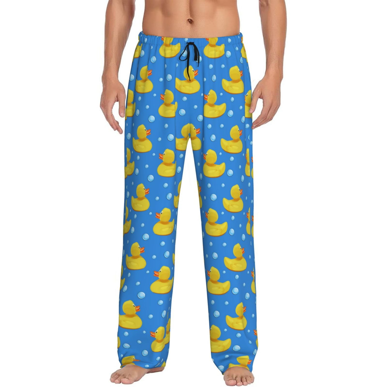 Disketp Cute Yellow Rubber Ducks Men's Pajama Pants - Ultra Soft Fleece ...