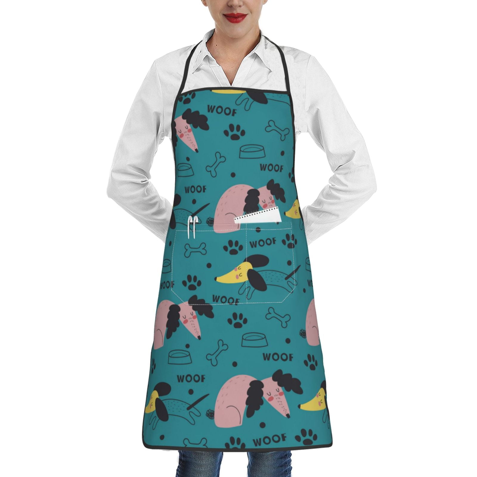 Disketp Dachshund Dog Kitchen Apron with adjustable Aprons for Women ...