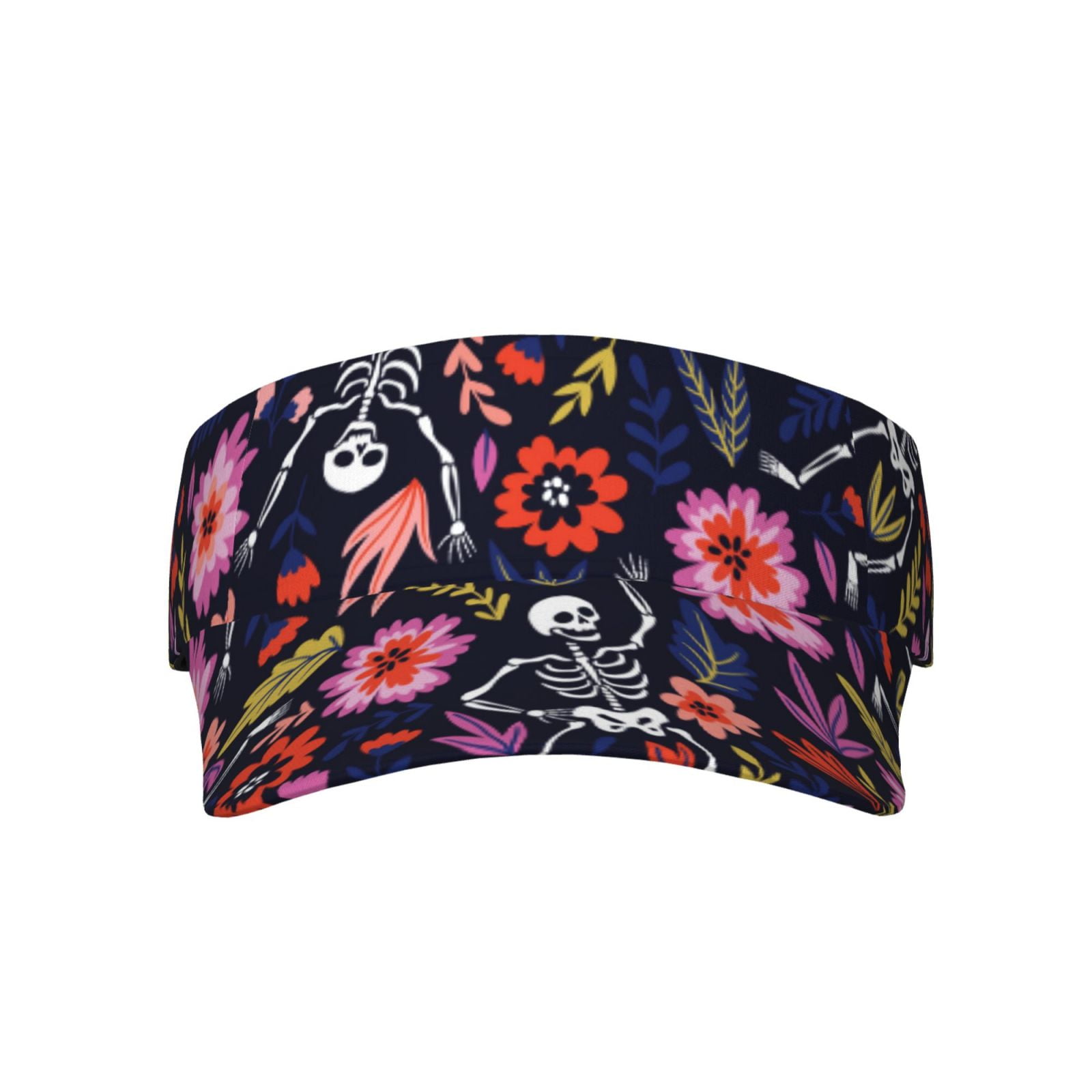 Disketp Dancing Skeletons Floral Garden Sun Visors For Women Men Unisex ...