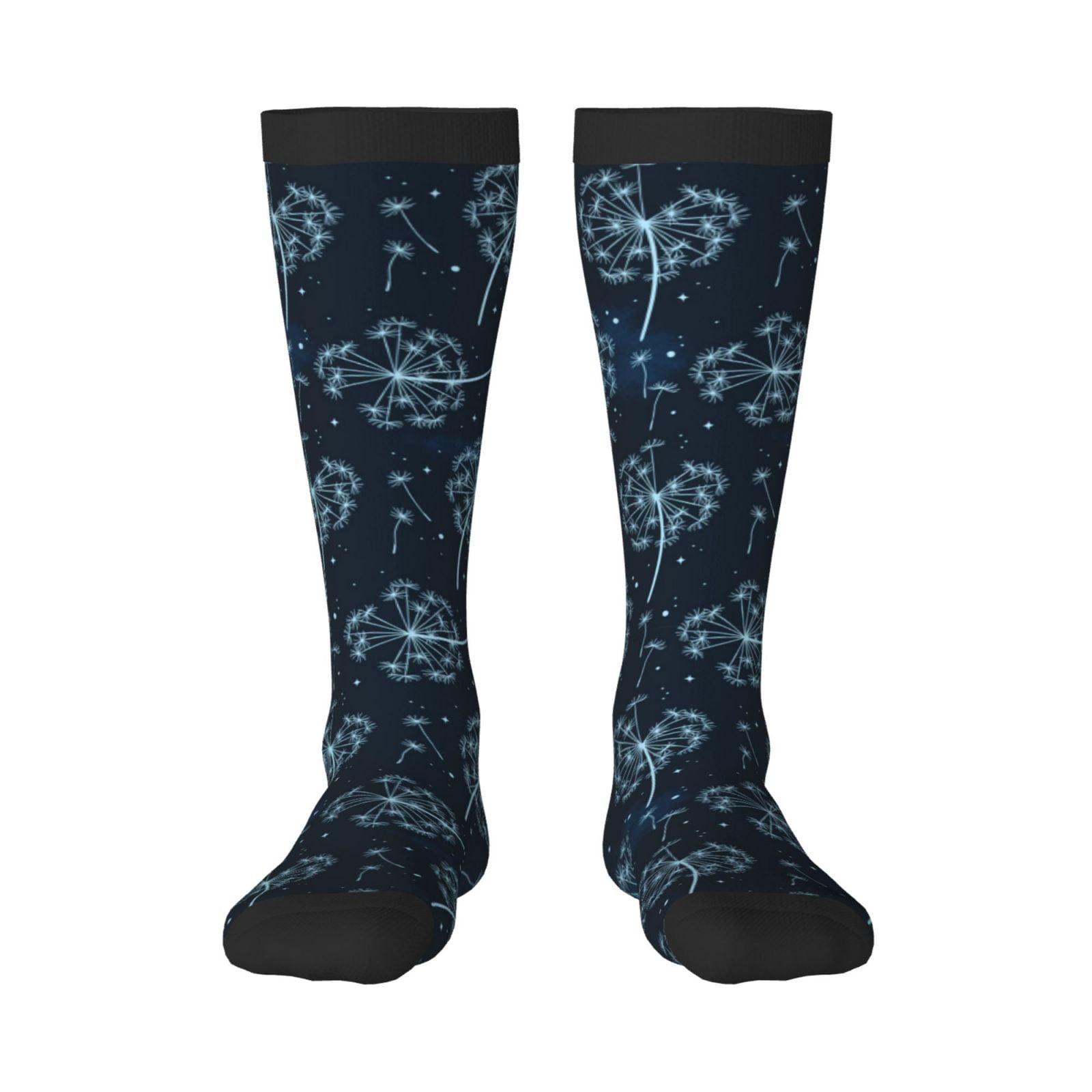 Disketp Dandelions Print Unisex Contrast Color Stockings Lightweight ...