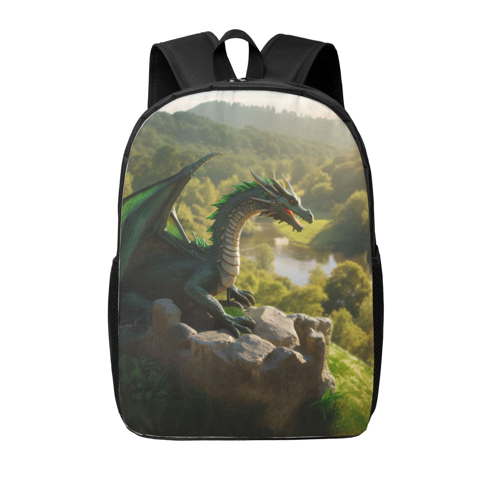 Disketp Deep Forest Stone Green Dragon School Backpack, Lightweight ...