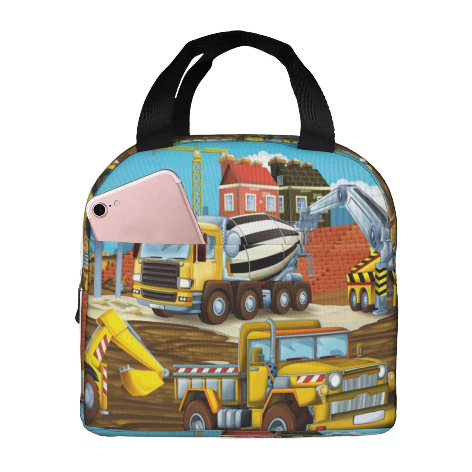 Disketp Different Construction Site Vehicles Lunch Bag for Women Men ...