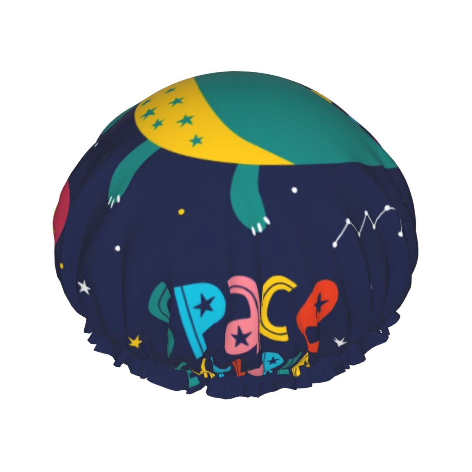 Disketp Dinosau Space Explorer Shower Caps,Reusable Shower Cap For ...