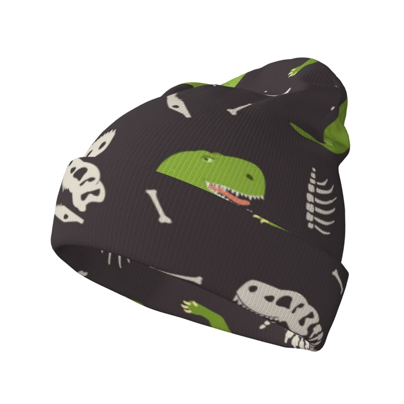 Disketp Dinosaur Skeleton Winter Beanie for Men Women Beanie Knit Hat ...