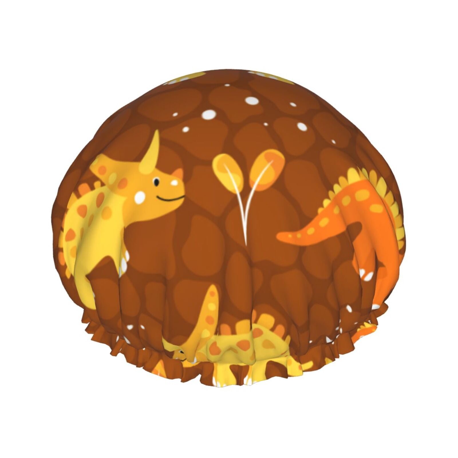 Disketp Dinosaurs And Leaves Shower Caps,Reusable Shower Cap For Women ...