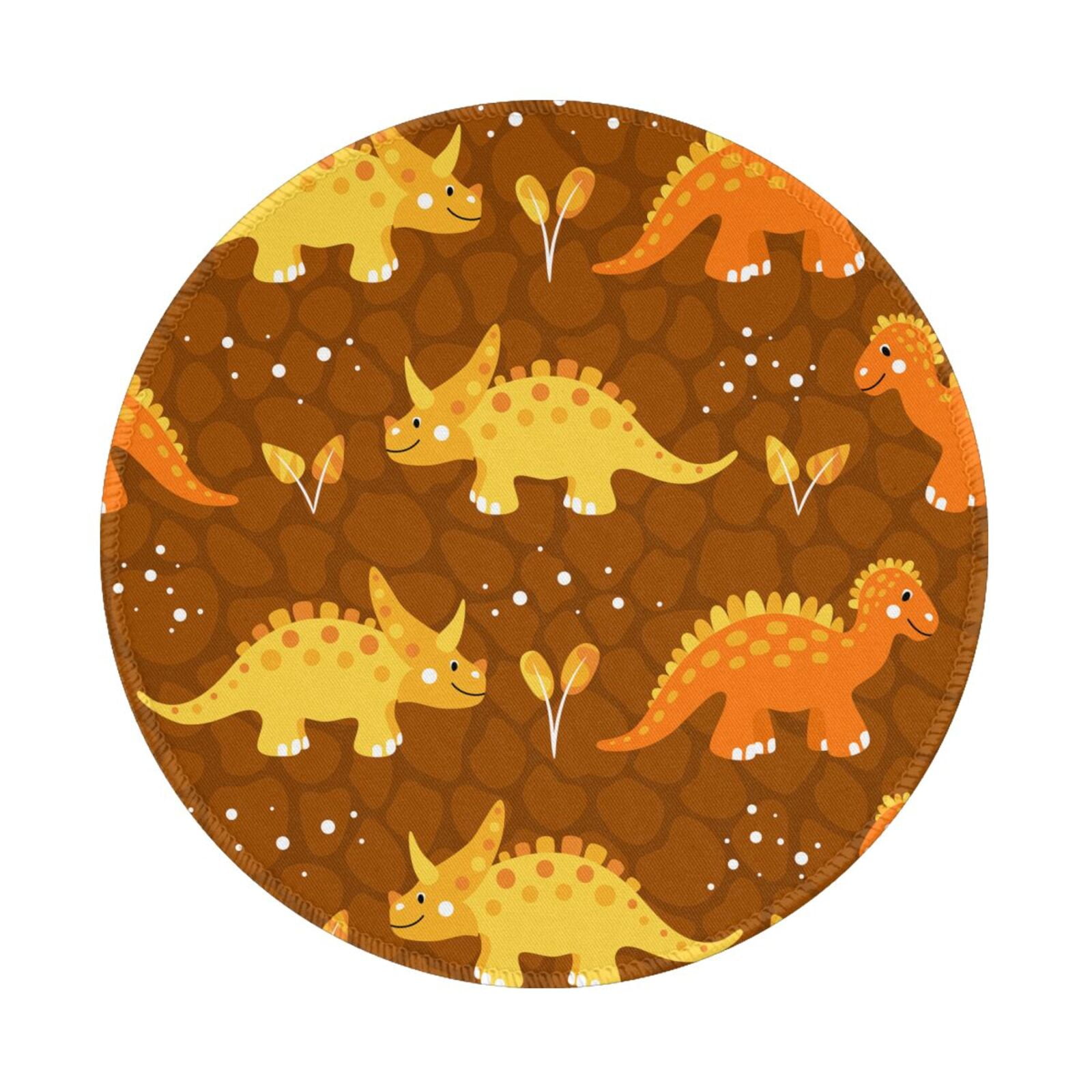 Disketp Dinosaurs And Leaves Small Mouse Pad 7.9x7.9 Inches,Washable ...