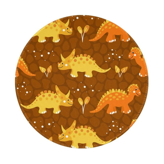 Disketp Dinosaurs And Leaves Small Mouse Pad 7.9x7.9 Inches,Washable ...